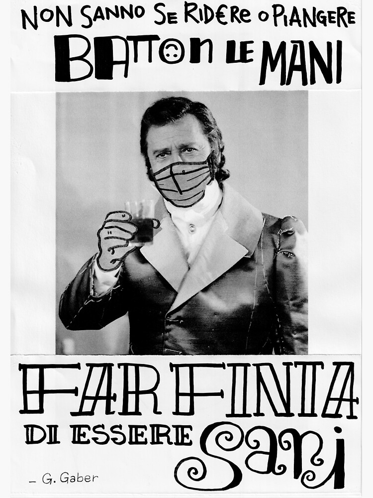 "Far finta di esser sani" Sticker for Sale by FMontecchi | Redbubble