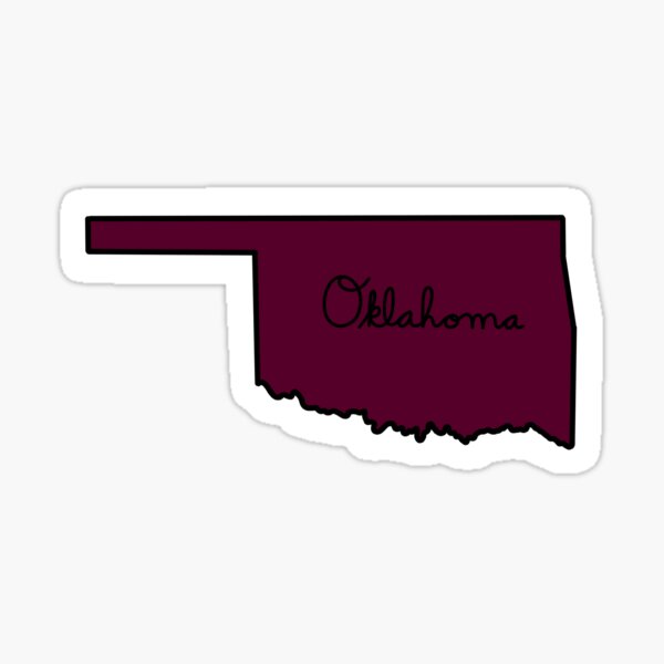 "Oklahoma " Sticker for Sale by RMSdesigns | Redbubble