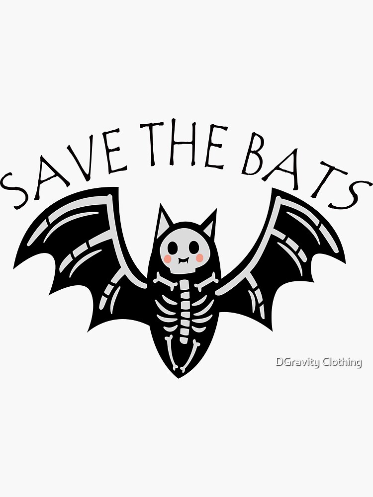 "Save the Bats" Sticker for Sale by FitnFun | Redbubble