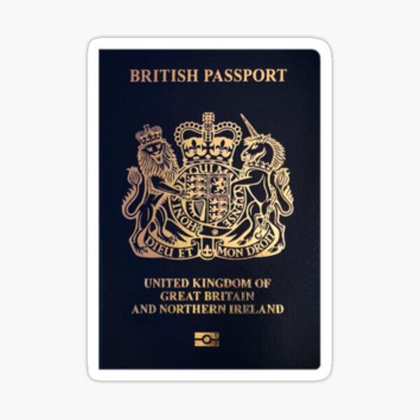 "Blue British Passport" Sticker for Sale by johnkti | Redbubble