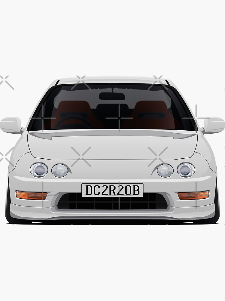 "white DC2 type R" Sticker for Sale by OlegNaches | Redbubble