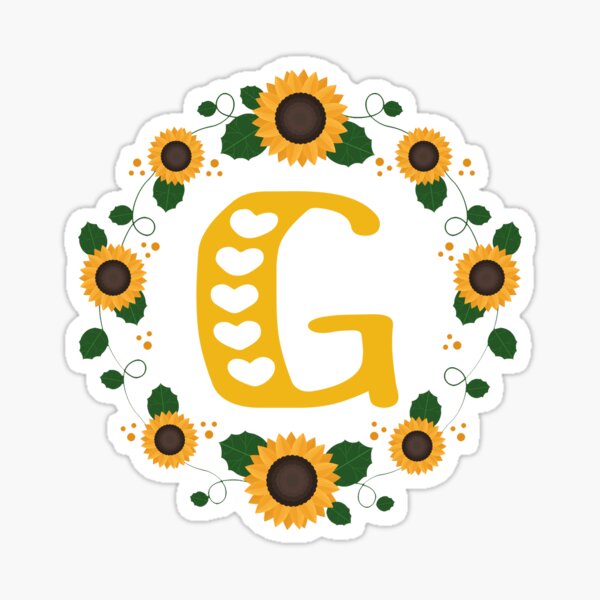 "monogram letter G" Sticker for Sale by virilamissa | Redbubble
