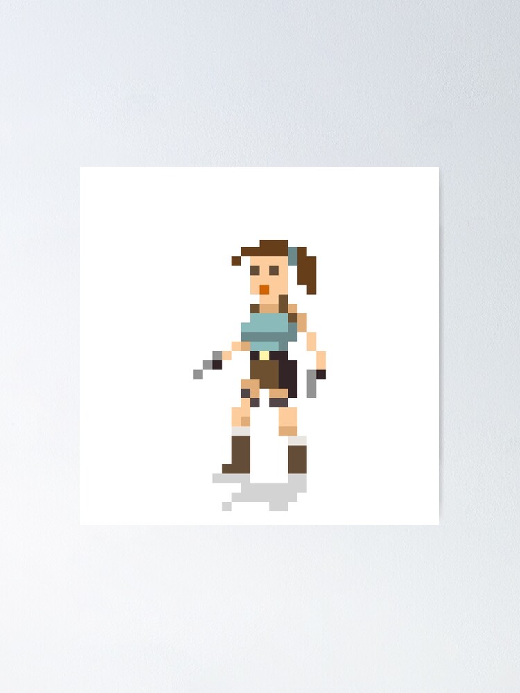 Poster « Pixel Art Lara Croft », par ChillerTyp | Redbubble