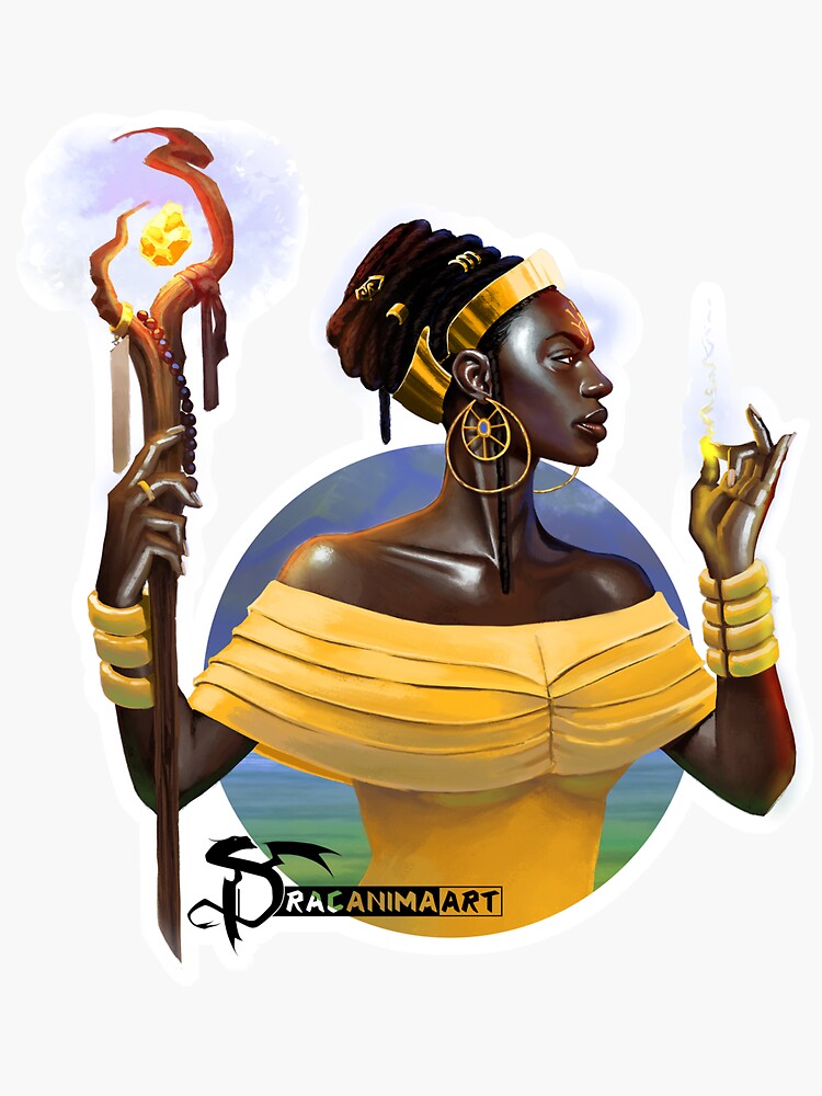 "Kaeja the Mystic" Sticker for Sale by dracanima | Redbubble