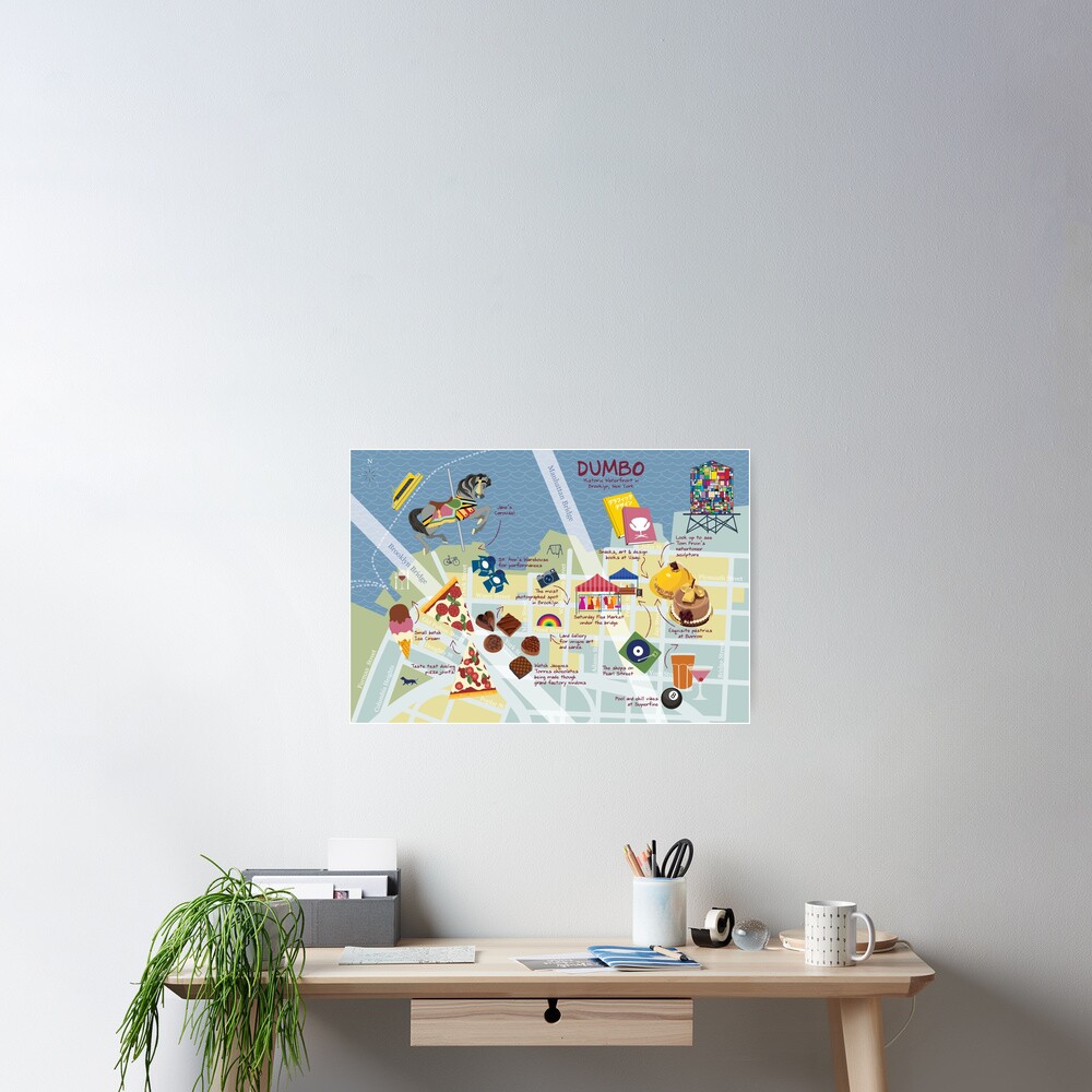 "Map of Dumbo Brooklyn New York" Poster for Sale by belcie | Redbubble