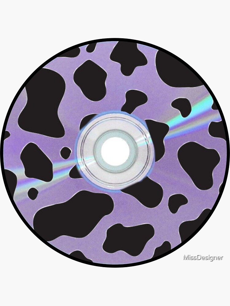 "y2k cow print cd" Sticker for Sale by MissDesigner | Redbubble