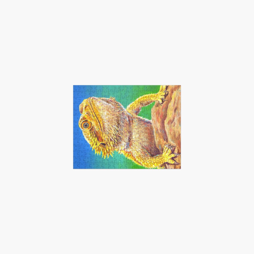 "Bearded Dragon Lizard Portrait" Jigsaw Puzzle for Sale by lioncrusher ...