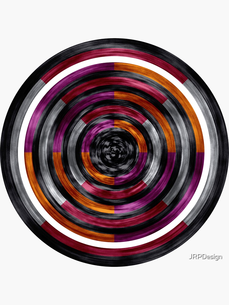 "Concentric - red" Sticker by JRPDesign | Redbubble