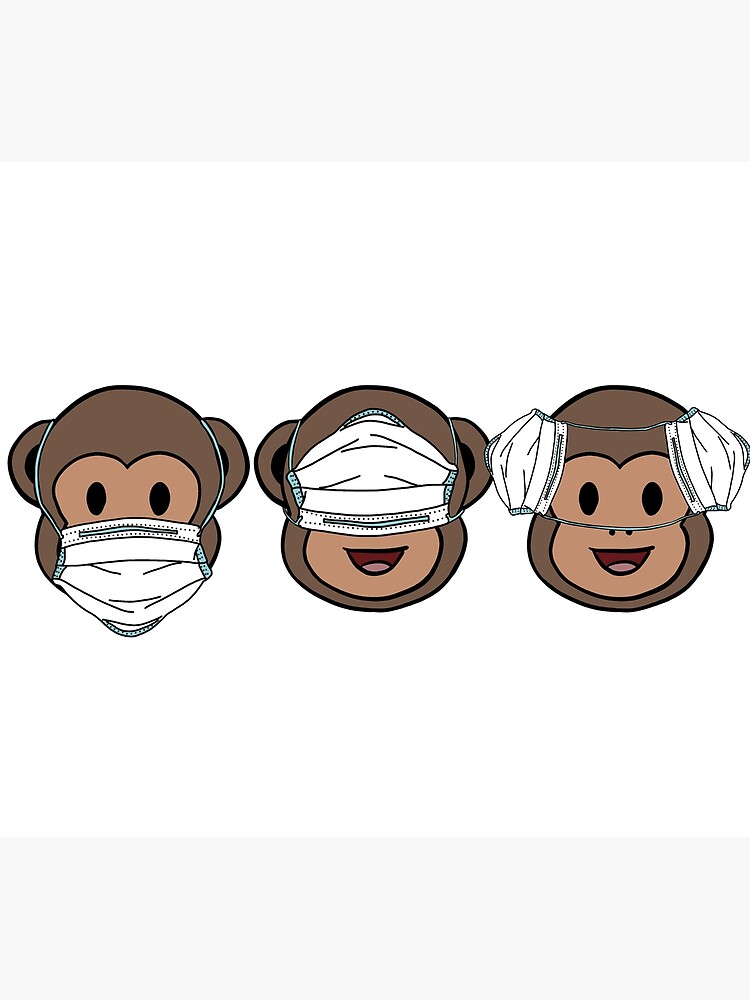 "Corona monkey emoji" Poster for Sale by -Holy-Chicken- | Redbubble