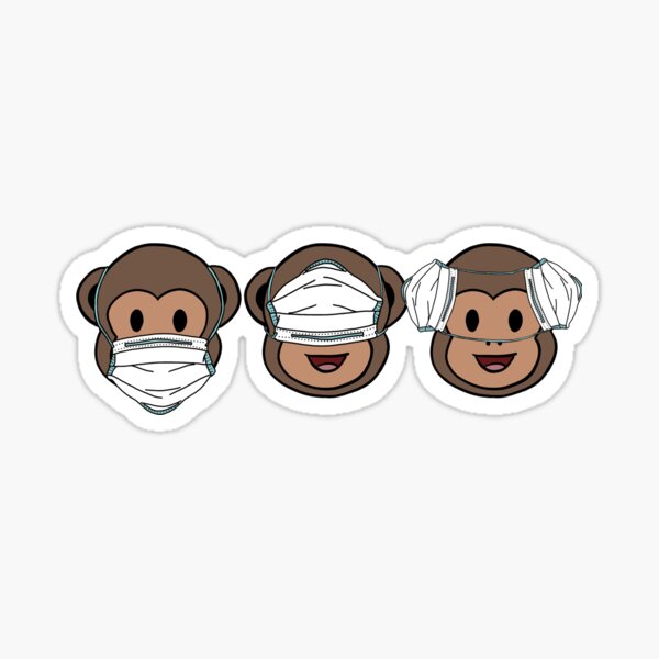 "Corona monkey emoji" Sticker by -Holy-Chicken- | Redbubble