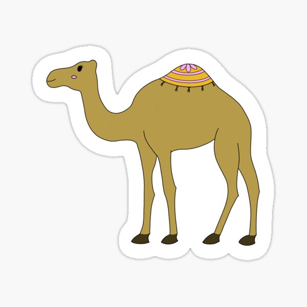 "Camel Illustration" Sticker for Sale by IlloriaChelsea | Redbubble