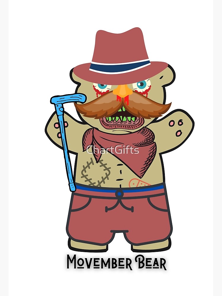 Póster «Oso feo de Movember» de ChartGifts | Redbubble