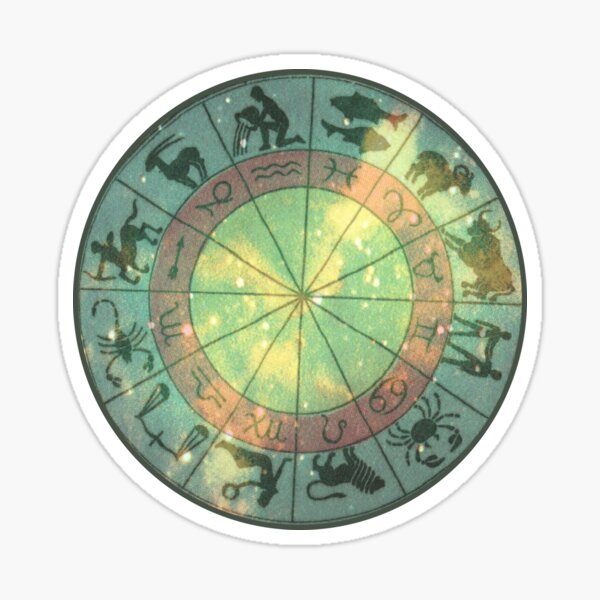 "Zodiac Sign Wheel - Nebula Collage" Sticker for Sale by elevens ...