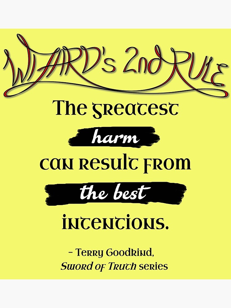 "Wizard's second rule" Poster for Sale by maofdvora | Redbubble