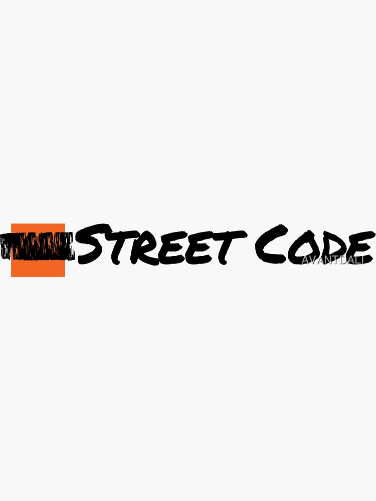 "Street Code Logo" Sticker for Sale by AVANTDALI | Redbubble
