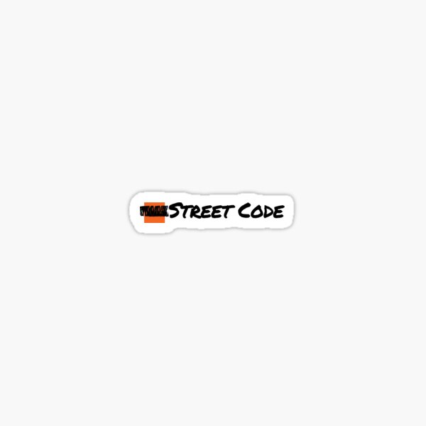 "Street Code Logo" Sticker for Sale by AVANTDALI | Redbubble