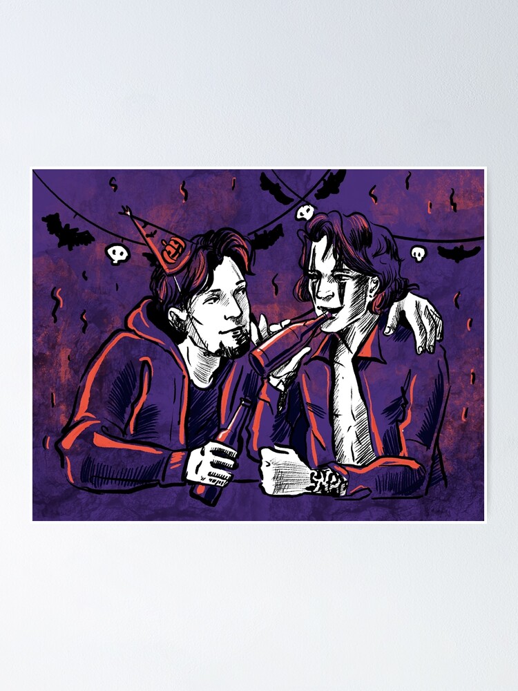 "Ville Valo Bam Margera Halloween party" Poster by ottolicht | Redbubble