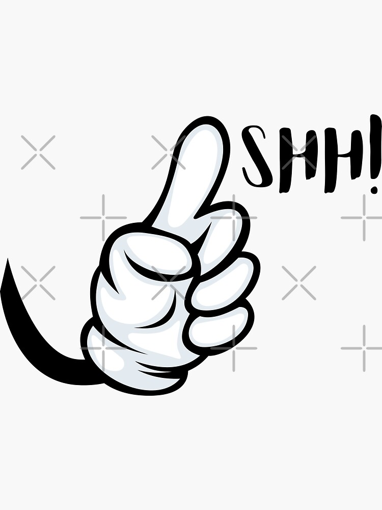 "Shh!" Sticker for Sale by EmotionArt | Redbubble