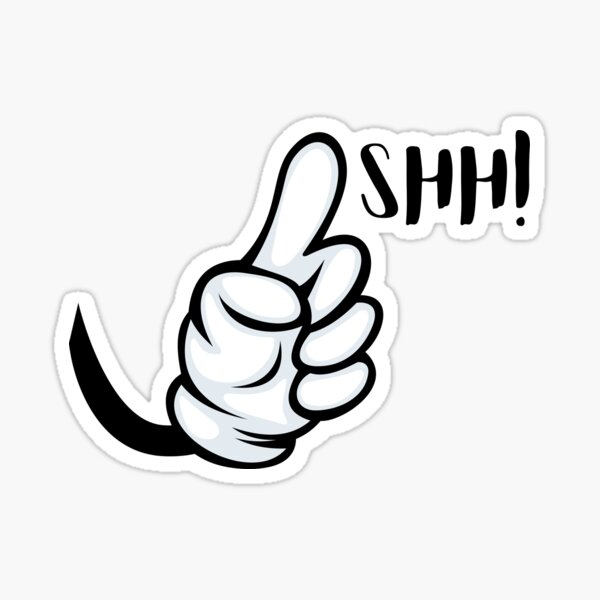"Shh!" Sticker for Sale by EmotionArt | Redbubble