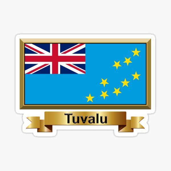 "Tuvalu Flag Gifts, Masks, Stickers & Products (N)" Sticker by mpodger ...