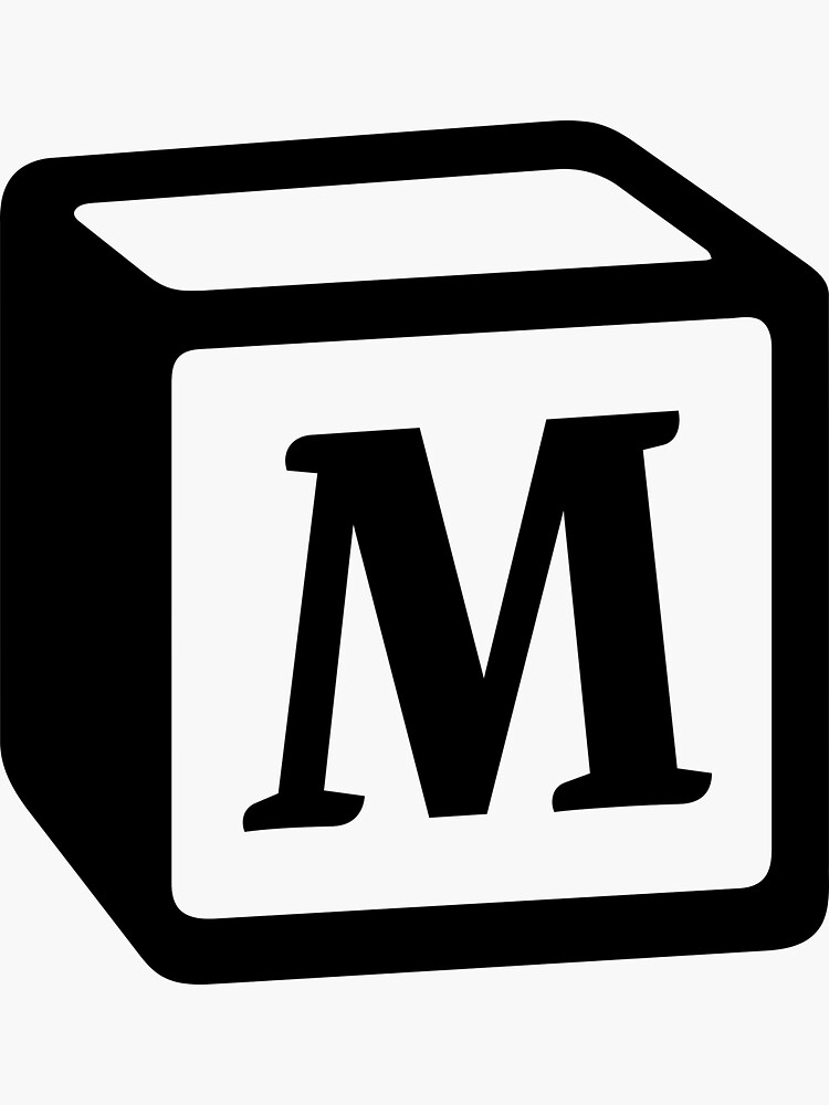"Letter "M" Block Personalised Monogram" Sticker for Sale by Notionware ...