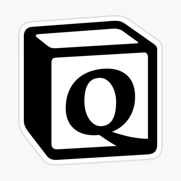 "Letter "Q" Block Personalised Monogram" Sticker for Sale by Notionware ...