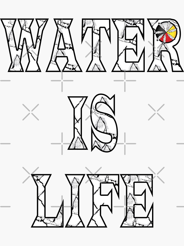 "native american-water is life" Sticker by nativeStor | Redbubble