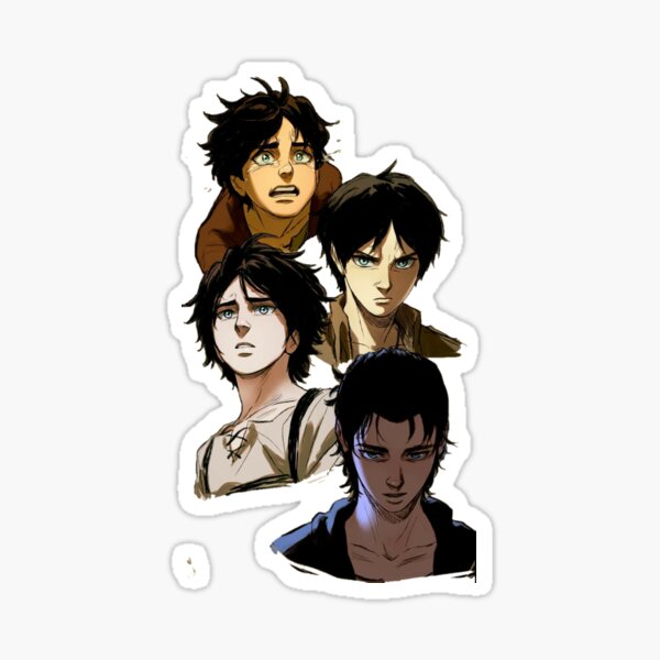 "EREN JAEGER" Sticker by HH-ANIMATION | Redbubble