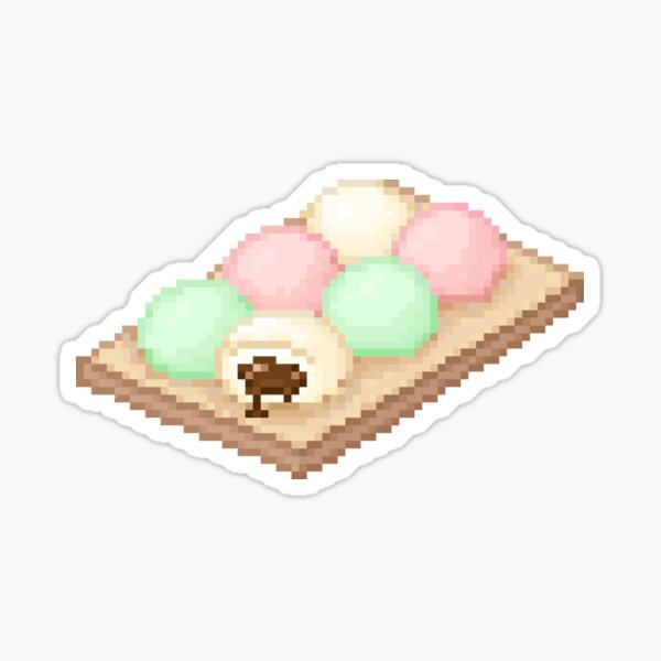 "Mochi pixel art" Sticker for Sale by Cyaneko | Redbubble
