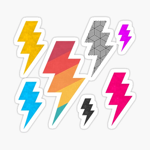 "Lightning - sticker pack " Sticker for Sale by vinpez | Redbubble