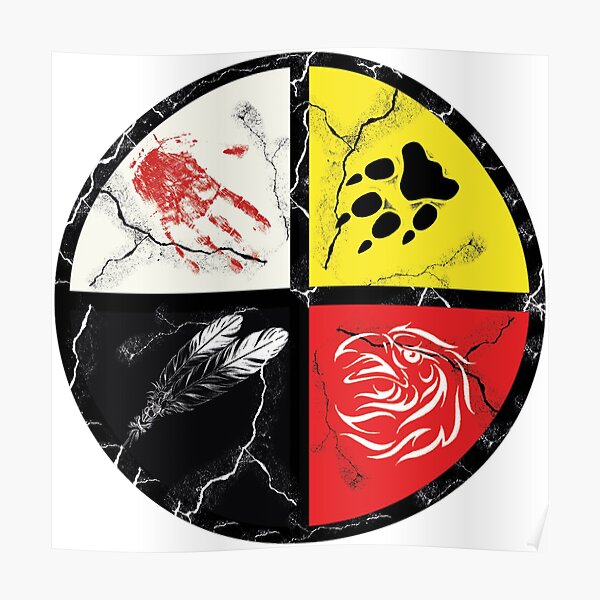 "Native American-medicine wheel" Poster for Sale by nativeStor | Redbubble