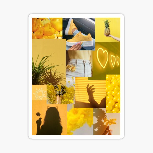 "Yellow aesthetic collage" Sticker for Sale by hxllyannexo | Redbubble