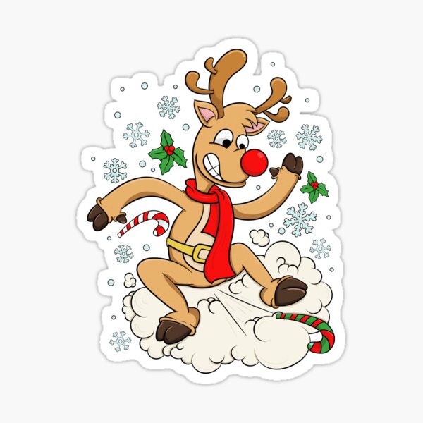 "Farting Reindeer" Sticker for Sale by donpakito | Redbubble