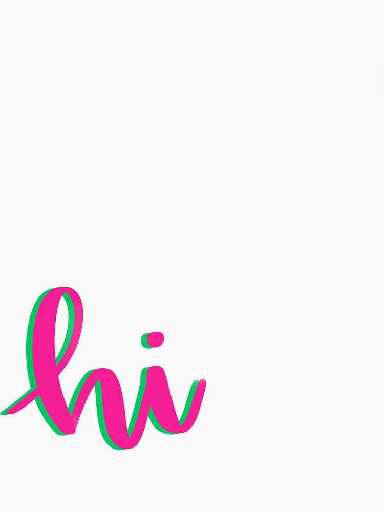 "Hi Sticker" Sticker for Sale by eveglob | Redbubble