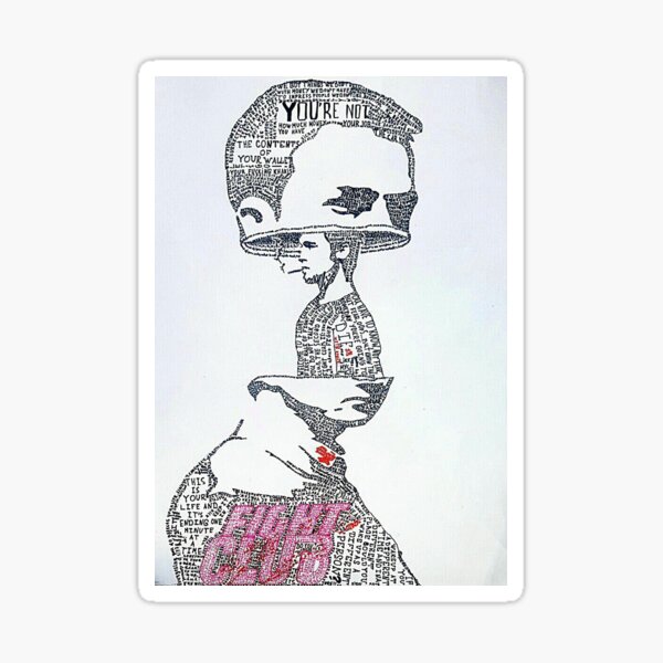 "Fight Club" Sticker for Sale by mcac1d | Redbubble