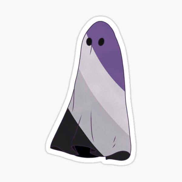 Asexual Pride Ghost Sticker For Sale By Acellama Redbubble