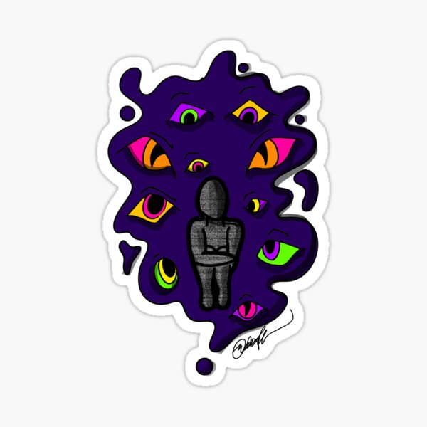 "Inktober Hide" Sticker for Sale by ScarabimiDraws | Redbubble