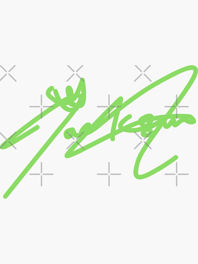 "GOT7 JACKSON SIGNATURE" Sticker for Sale by velvetmoonlab | Redbubble