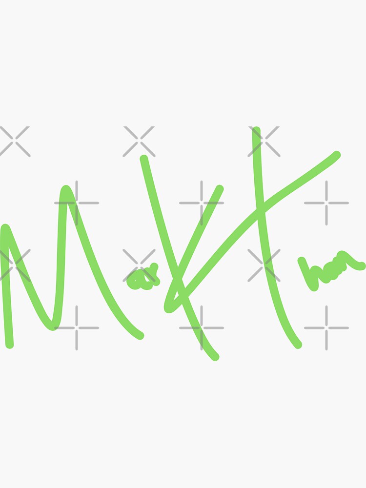 "GOT7 MARK SIGNATURE" Sticker by velvetmoonlab | Redbubble