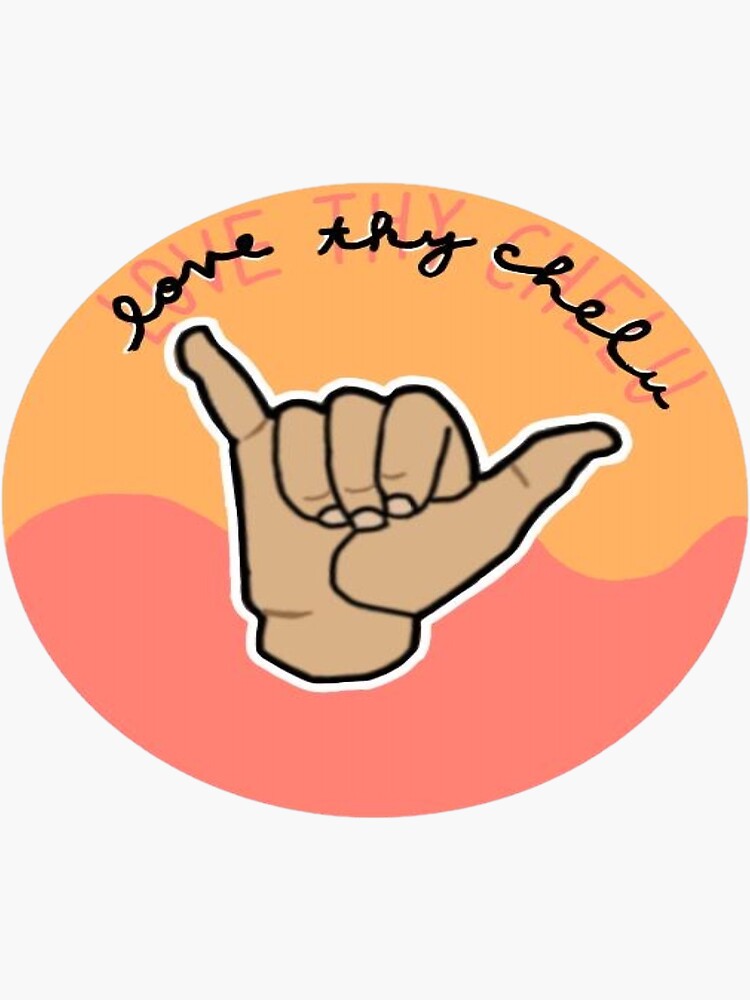 "Love Thy Chelu" Sticker by DiredBuzz | Redbubble