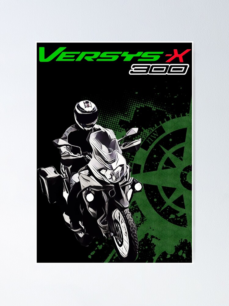 "Kawasaki Versys-X 300" Poster by Evomotoarte | Redbubble