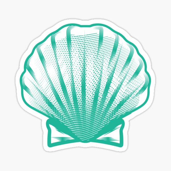 "Cool Ocean Creatures - Clam Shell!" Sticker for Sale by VaniniLuxury ...