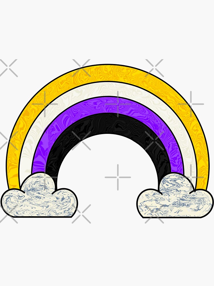 "Non-Binary Pride Rainbow" Sticker for Sale by walkndpark | Redbubble