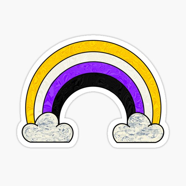 "Non-Binary Pride Rainbow" Sticker for Sale by walkndpark | Redbubble