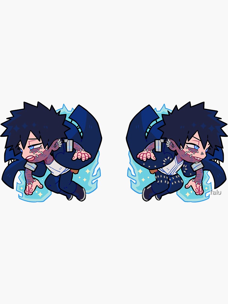 "Chibi battle (DABI)" Sticker for Sale by falu | Redbubble