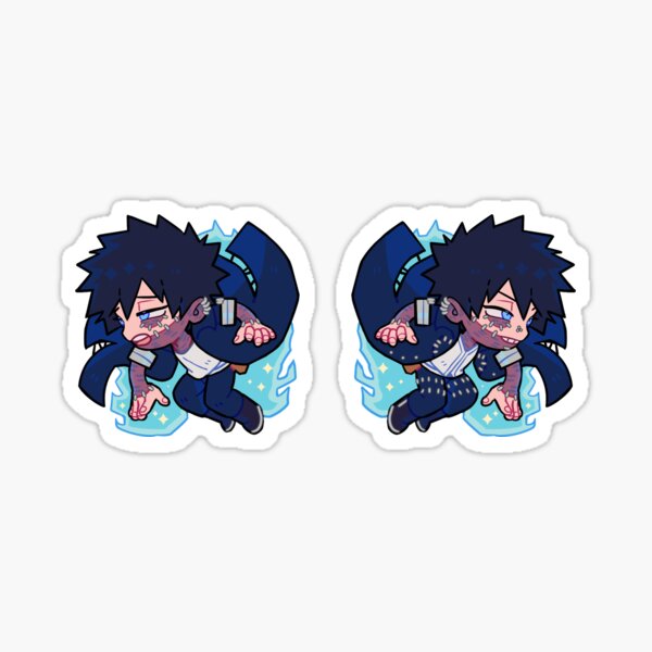 "Chibi battle (DABI)" Sticker for Sale by falu | Redbubble