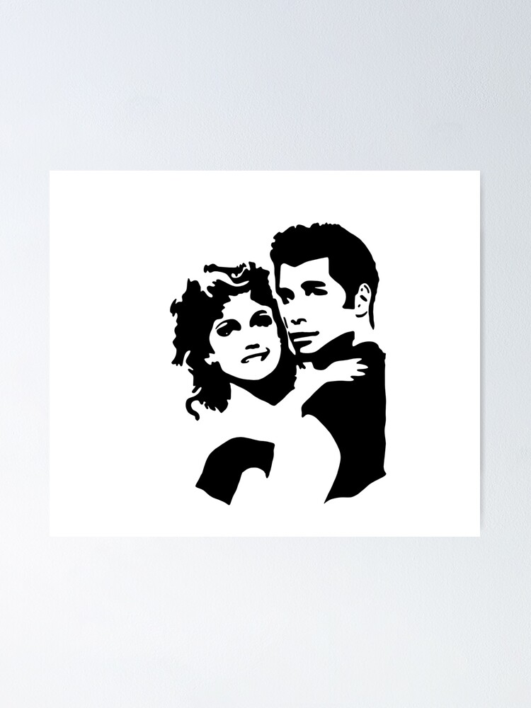 "Grease silhouette " Poster for Sale by Sirrahnais | Redbubble