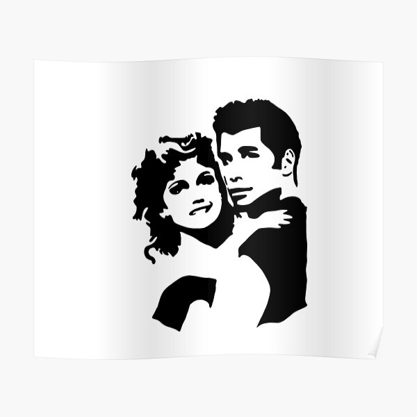 "Grease silhouette " Poster by Sirrahnais | Redbubble