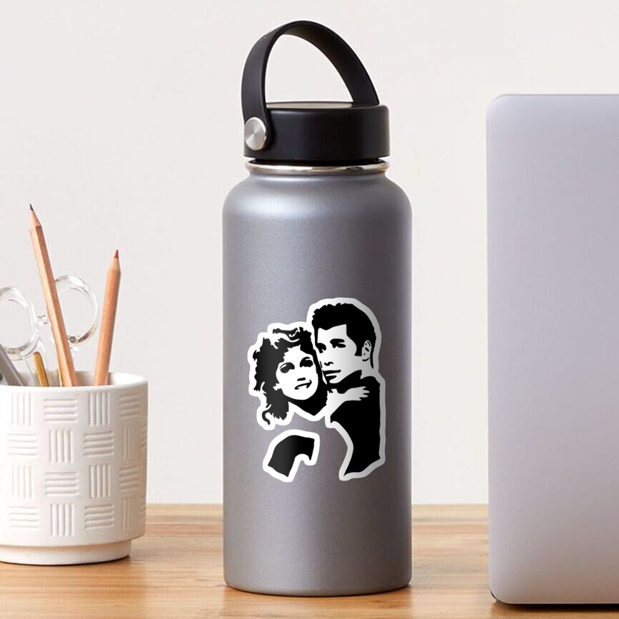 "Grease silhouette " Sticker for Sale by Sirrahnais | Redbubble
