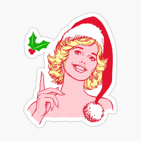 "Mrs Claus Under The Mistletoe" Sticker by Bjorn2Bubble | Redbubble